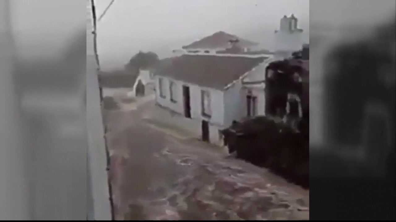 ¡Intenso temporal en Portugal provocó inundaciones y vientos destructivos!